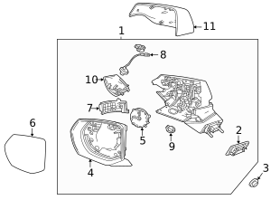 2021-2024 Cadillac Driver Side Door Mirror Housing 84977470 ...
