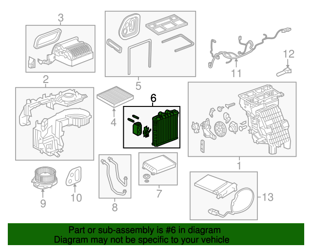 2016-2021 Chevrolet Air Conditioning Evaporator Core Kit 13435995 ...