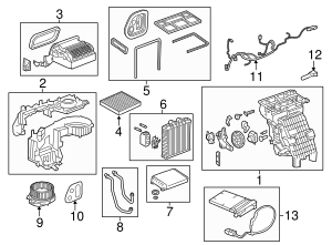 2016-2019 Chevrolet Cruze Air Conditioning Wiring Harness 13458878 ...