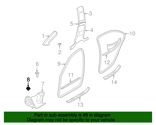 51-49-8-123-832 - Kick Panel Clip - 1991-2019 BMW | Buy BMW Parts Now