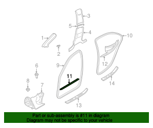 51477014606 - 2002-2008 BMW Carpet Retainer (51-47-7-014-606) | BMW of ...