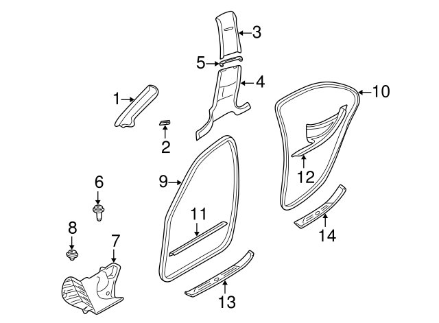 51-49-8-123-832 - Kick Panel Clip - 1991-2019 BMW | Buy BMW Parts Now