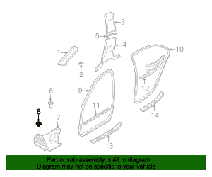 51-49-8-123-832 - Kick Panel Clip - 1991-2019 BMW | Buy BMW Parts Now