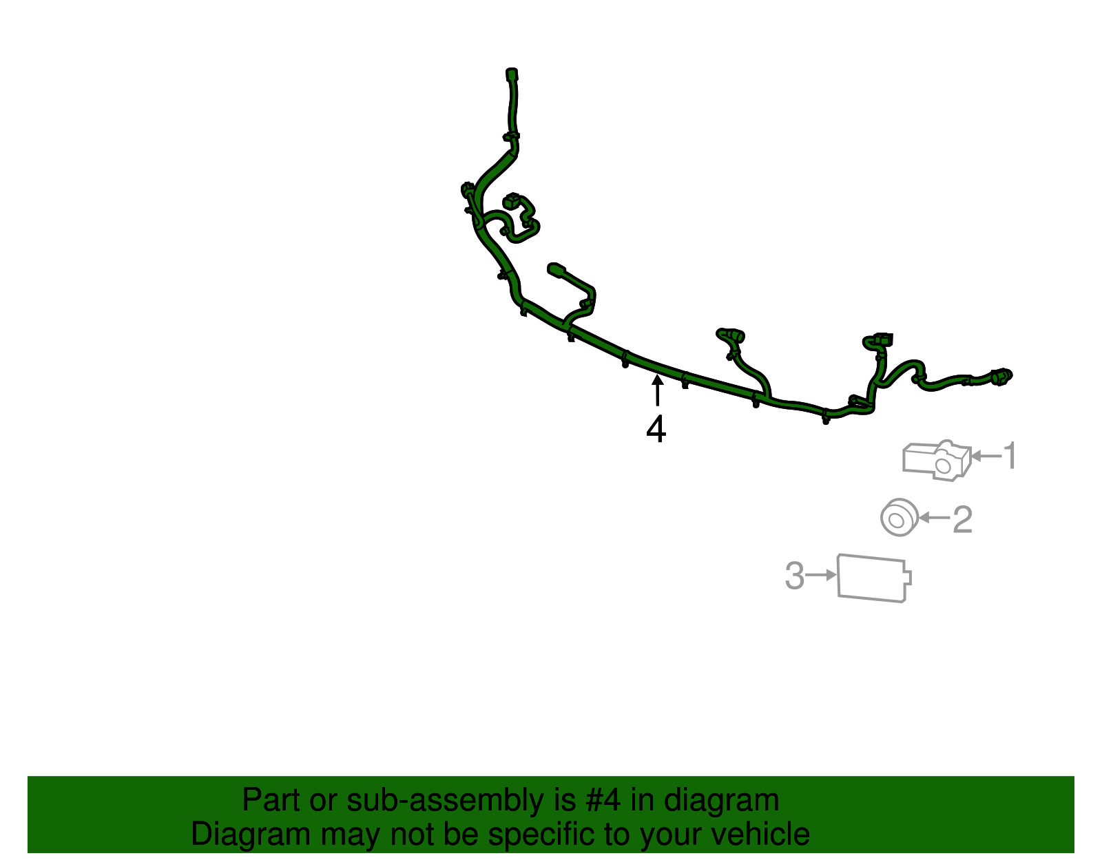 2015-2020 Chevrolet Front Object Alarm Sensor Wiring Harness 84307173 ...