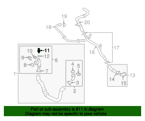 2018-2019 Volkswagen Coolant Temp Sensor 06K-919-525-A | QuirkParts