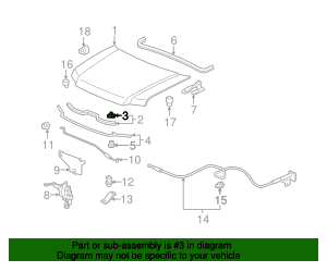 91530-ST5-003 - Clip A, Door Weatherstrip 1996-2017 Honda | Honda Parts ...