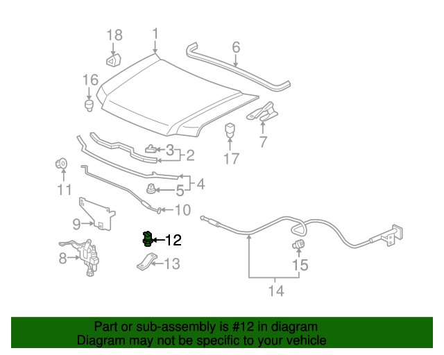 OEM 2006-2014 Honda Ridgeline Holder, Rod (8MM) 91504-SJC-A00 ...