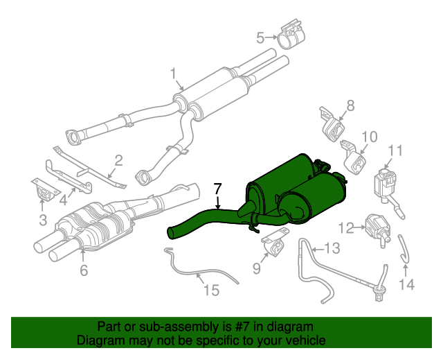 18107511042 - 2002-2003 BMW Muffler & Pipe (18-10-7-511-042) | BMW of ...