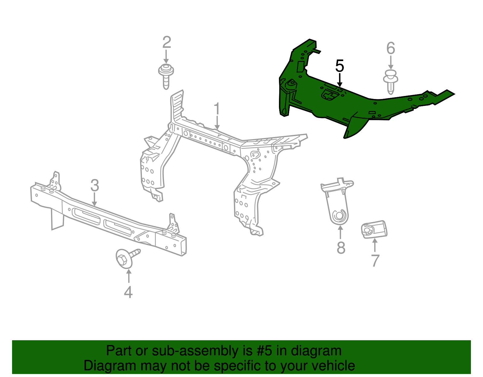 2013-2017 Buick Enclave Front Compartment Front Sight Shield 23212540 ...