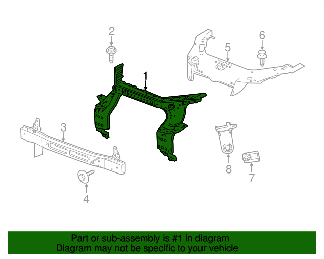 2013-2017 Buick Enclave Radiator Support 22818031 | TascaParts.com