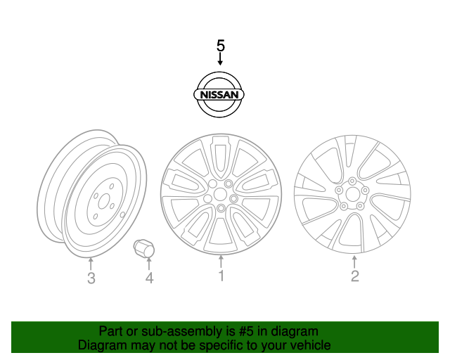 40342-4RA4A - Wheel Cap 2015-2020 Nissan | AutoNationParts.com