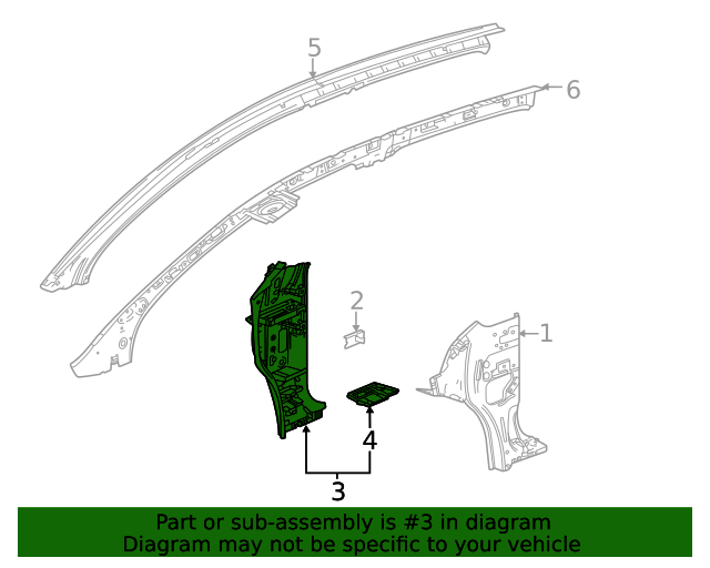 Passenger Side Body Hinge Pillar Outer Panel Reinforcement 42810185 ...