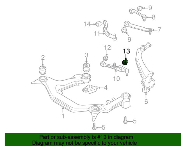 1996-2009 Audi Bushing 4D0-407-182-G | Audi USA Parts