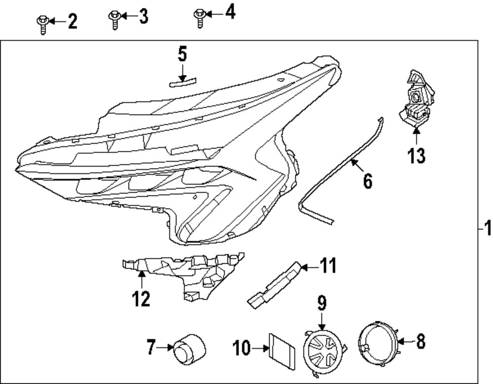92181-L2500 - Headlamp Assembly Strip 2025 Kia K5 | Kia.Parts