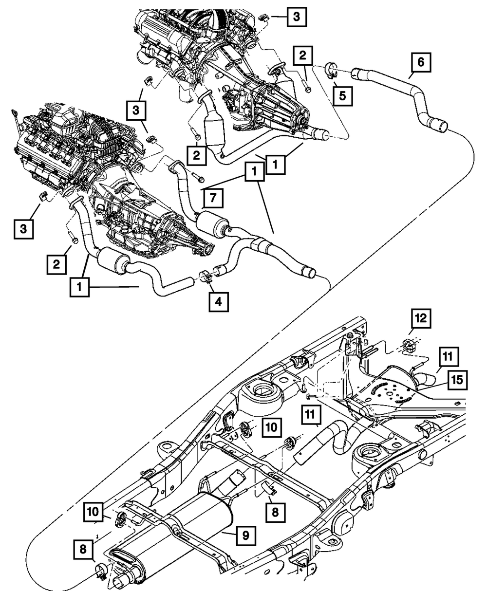 2002-2024 Mopar 2002-2012 Dodge Ram 1500 2500 HEMI Rubber Exhaust ...