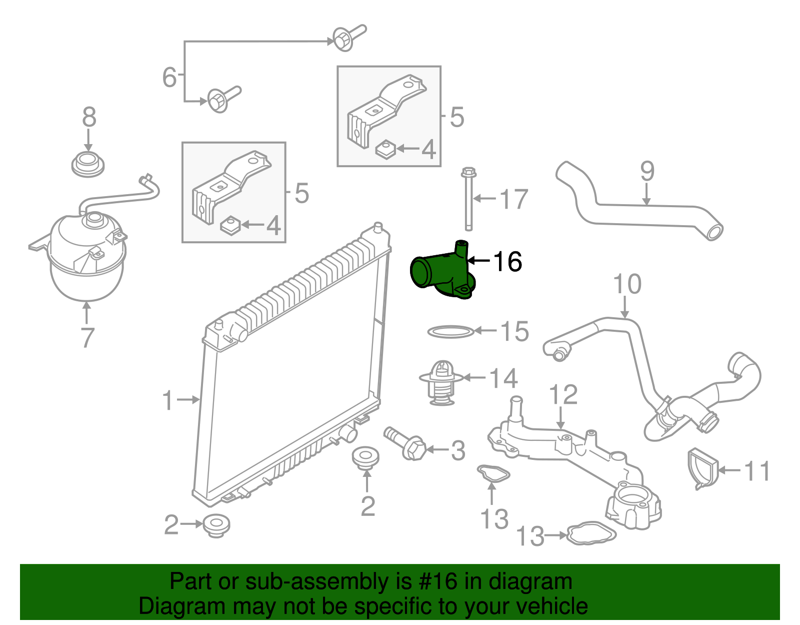 F65Z-8592-BD - 1997-2019 Ford - Thermostat Housing | My Ford Parts