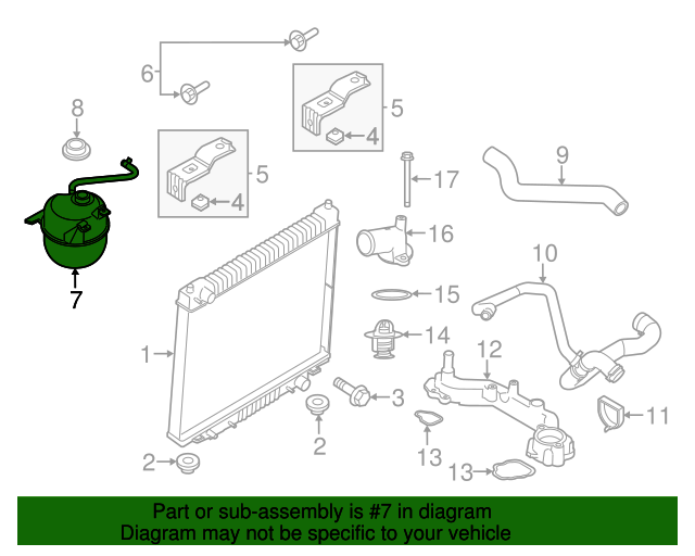 2008-2019 Ford Reservoir Tank 8C2Z-8A080-C | TascaParts.com
