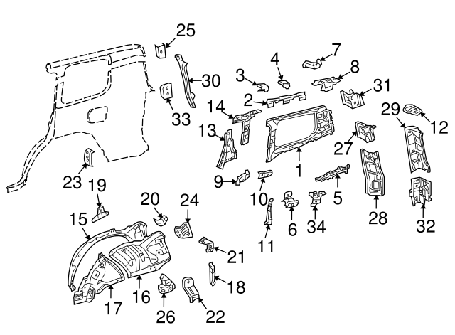 61061-60120 - Front Panel - 2016-2021 Toyota Land Cruiser | OEM Genuine ...
