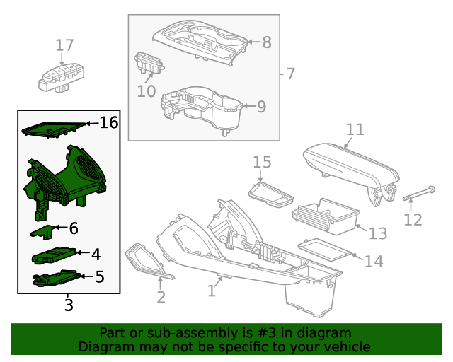 2022-2024 Chevrolet Trailblazer Accessory Tray 42819794 GM ...