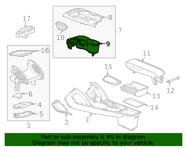 2021-2022 Chevrolet Trailblazer Cup Holder 42620636 | GMPartsDirect.com