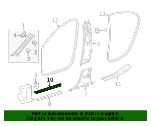 118-680-50-00 - Door Sill Plate 2014-2024 Mercedes-Benz | AutoNation Parts