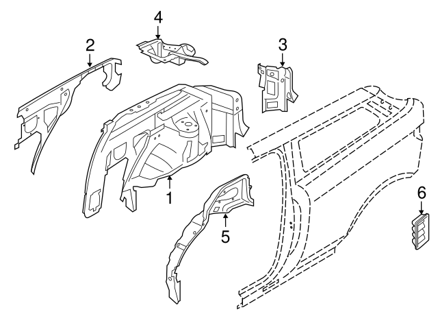 2012-2017 Land Rover Range Rover Evoque Reinforced Panel LR027607 ...