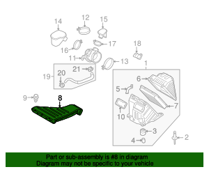 28210-2B600 - Engine Air Intake Hose 2010-2012 Hyundai Santa Fe ...