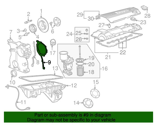 Genuine BMW 11-14-1-740-846 | Engine Timing Cover Gasket | FREE ...