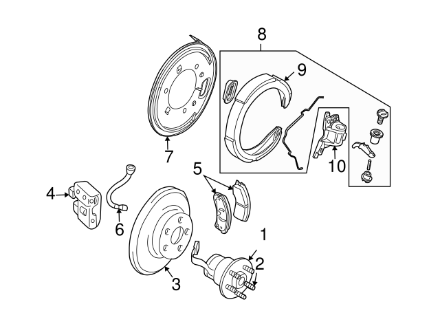 19421347 - Front Wheel Hub and Bearing Assembly with Wheel Speed Sensor ...