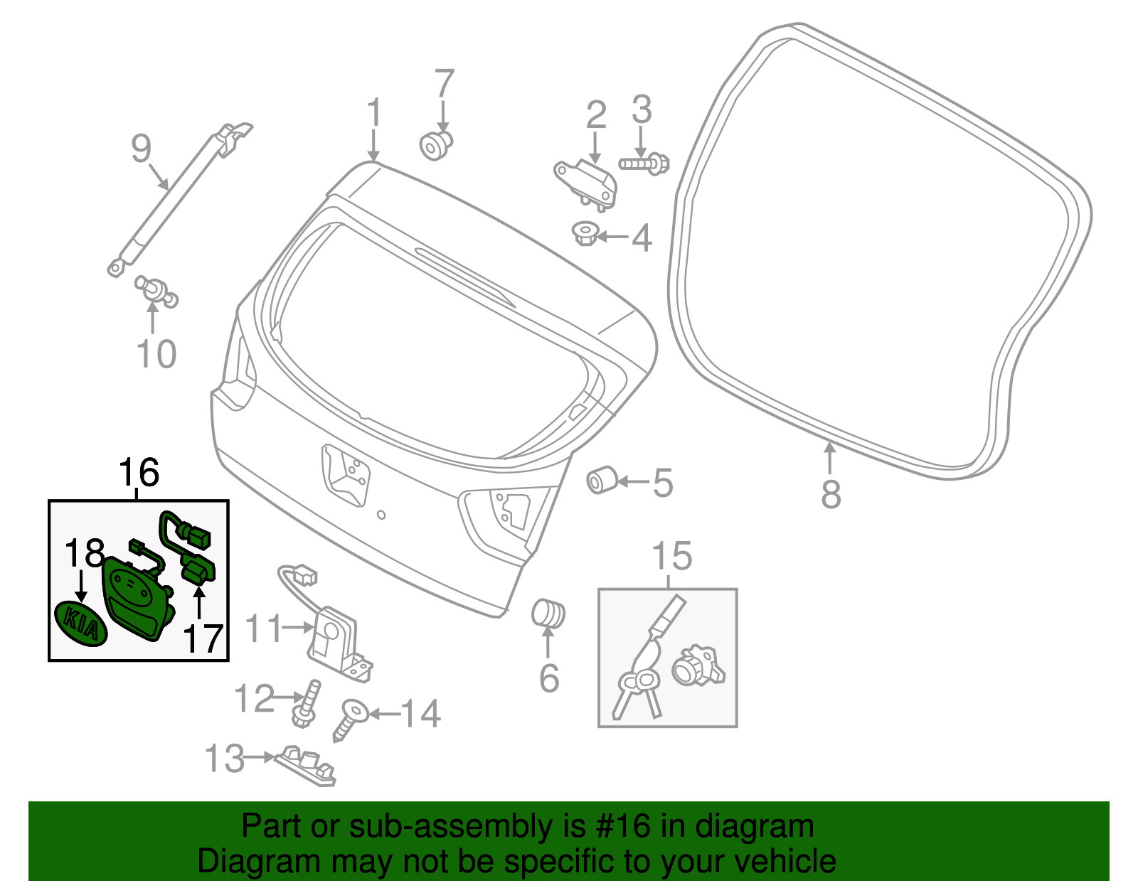 2012-2017 Kia Rio Handle, Outside 81720-1W220 | Kia Parts Online