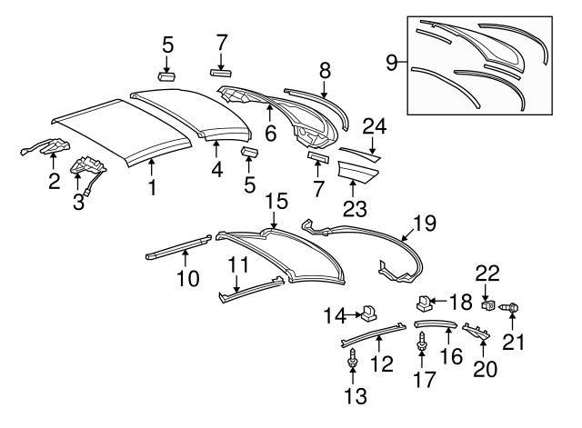 2010-2015 Lexus Glass Weather-Strip Retainer Plate 62372-53010 | OEM ...