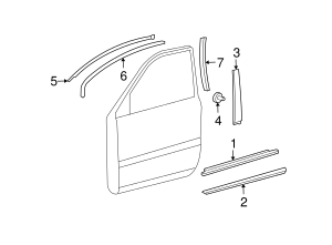 75732-48030-E0 - Door Molding 2004-2008 Lexus | AutoNationParts.com