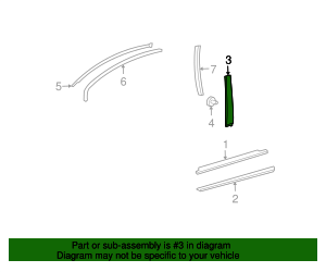 75756-48011 - Frame Molding 2004-2008 Lexus | AutoNationParts.com