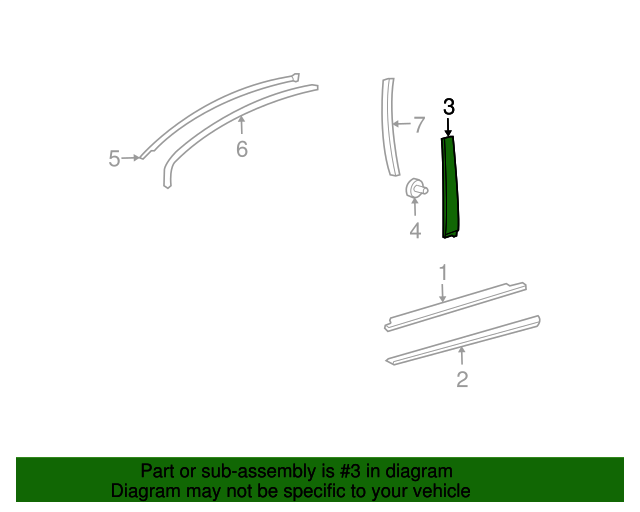 75756-48011 - Frame Molding 2004-2008 Lexus | AutoNationParts.com