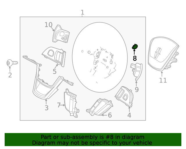 Genuine OEM Ford Part - Switch Assembly Control LC5Z-9C888-EA | Genuine ...
