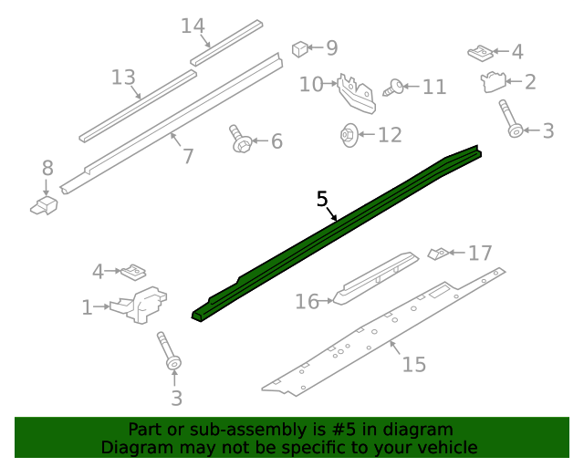2019-2021 Porsche Cayenne Rocker Molding 9Y0-853-858-A-OK1 | Porsche Marin