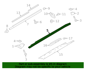 2019-2021 Porsche Cayenne Rocker Molding 9Y0-853-858-A-OK1 | Porsche Marin