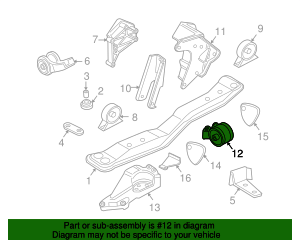 2000 Volvo Rear Mount - Driver's Side (LH) 30825700 | TascaParts.com
