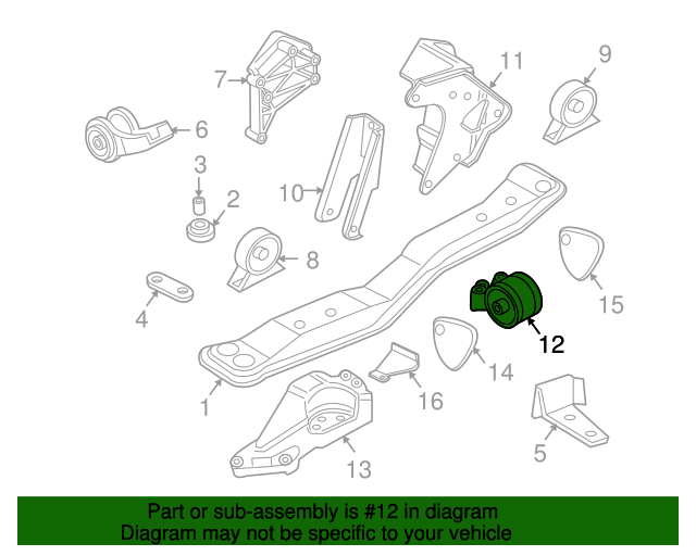 2000 Volvo Rear Mount - Driver's Side (LH) 30825700 | TascaParts.com