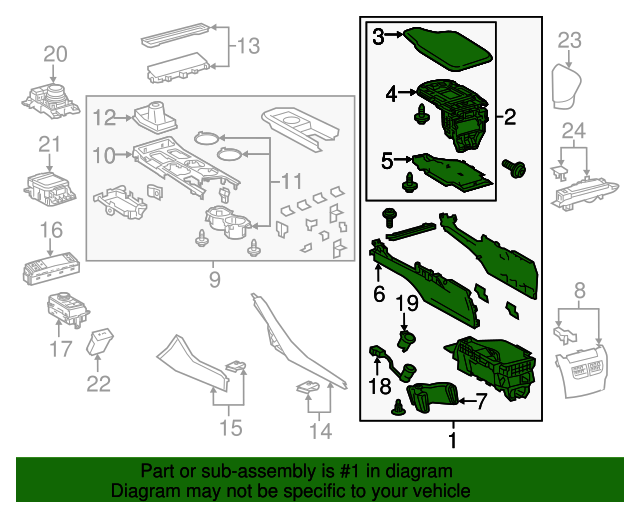 58810-24201-C7 - Center Console 2020 Lexus RC F | AutoNation Parts
