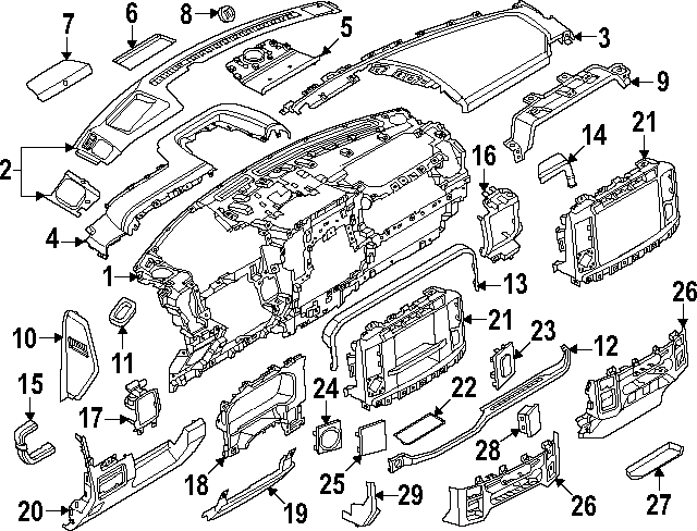 Genuine OEM Ford Part - Louver PC3Z-26045C08-DA | Genuine OEM Ford ...