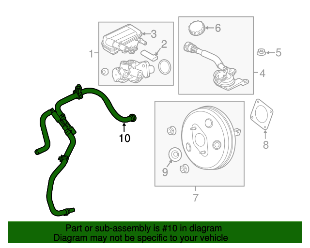 Genuine OEM Ford Part - Vacuum Tube D2BZ-9C490-C | Genuine OEM Ford ...