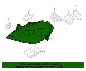 63-12-7-358-361 - Headlamp Assembly - 2012-2015 BMW | BMWPartsHub