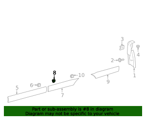 Genuine OEM Side Body Panel Molding Clip | 9109910000 | Fits Select ...