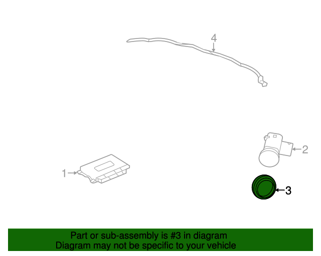 2013-2024 Mopar Park Sensor Retainer Ring 68164661AA | Mopar Parts Canada