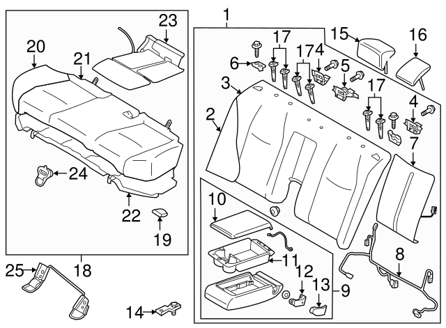 2015-2019 Infiniti Q70L Seat Back Assembly 88600-4AM3B | Infiniti of ...