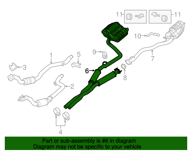 2015-2021 Dodge Challenger Muffler & Pipe Assembly - Passenger Side (RH ...