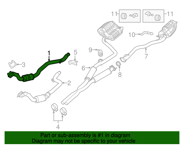 2011-2023 Mopar Catalytic Converter - Passenger Side (RH) 68038392AG ...