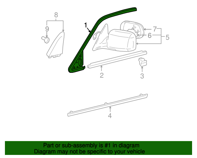 75071-33030 - Window Molding - 1997-2001 Toyota Camry | OEM Genuine ...