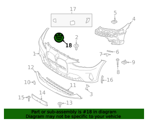 51-14-9-498-988 - Bumper Cover Emblem 2021-2024 BMW | AutoNationParts.com